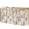 Abstract Brown Cabinet Curtain 28"W x 51"L, Retro Country Rustic Street ...