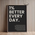 Affixzi Motivational poster 1% better every day print | different ...