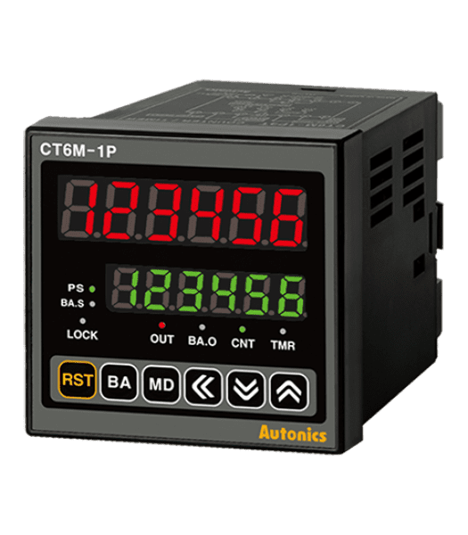 CT6M-1P4 Autonics Counter/Timer, W72xH72mm, 6-Digit, LED, 1 Preset, PNP ...