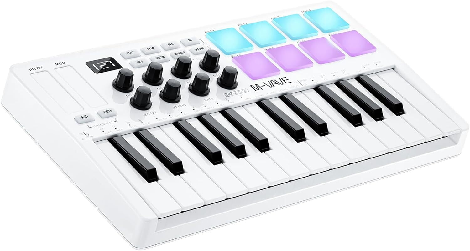 M-WAVE 25 teclas USB MIDI Controlador de teclado piano M-VAVE | Bodega ...