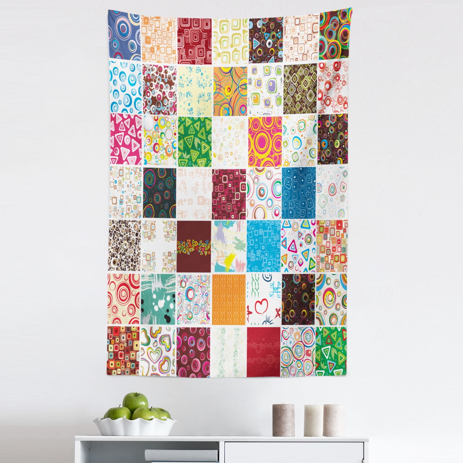 Colorful Tapestry, Big Patchwork of Different Patterns Traditional ...