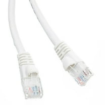 Cat6 White Ethernet Patch Cable, Snagless - Molded Boot, 50 Foot ...