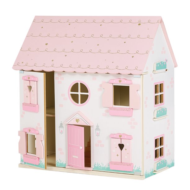 Spark. Create. Imagine. Wooden Doll House, Pink - Walmart.com - Walmart.com
