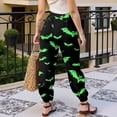 Bexdxz Women's Halloween Print Joggers Drawstring Elastic Waist Tapered ...