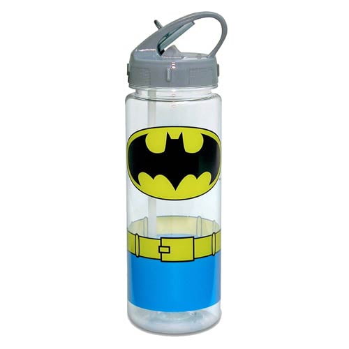 Batman Uniform Flip Straw Water Bottle DC Comics Logo Lunch - Walmart ...