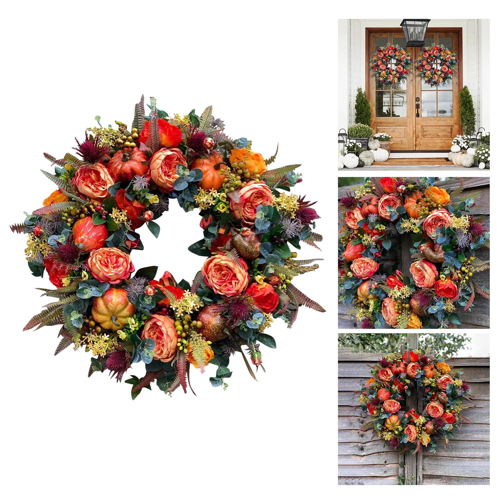 Click here for Boreal Craft Autumn Peony Wreath Seasonal Home 3 F... prices