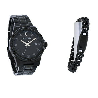 Bulova Men's Crystal Stainless Steel Quartz Watch 98C109 - Walmart.com