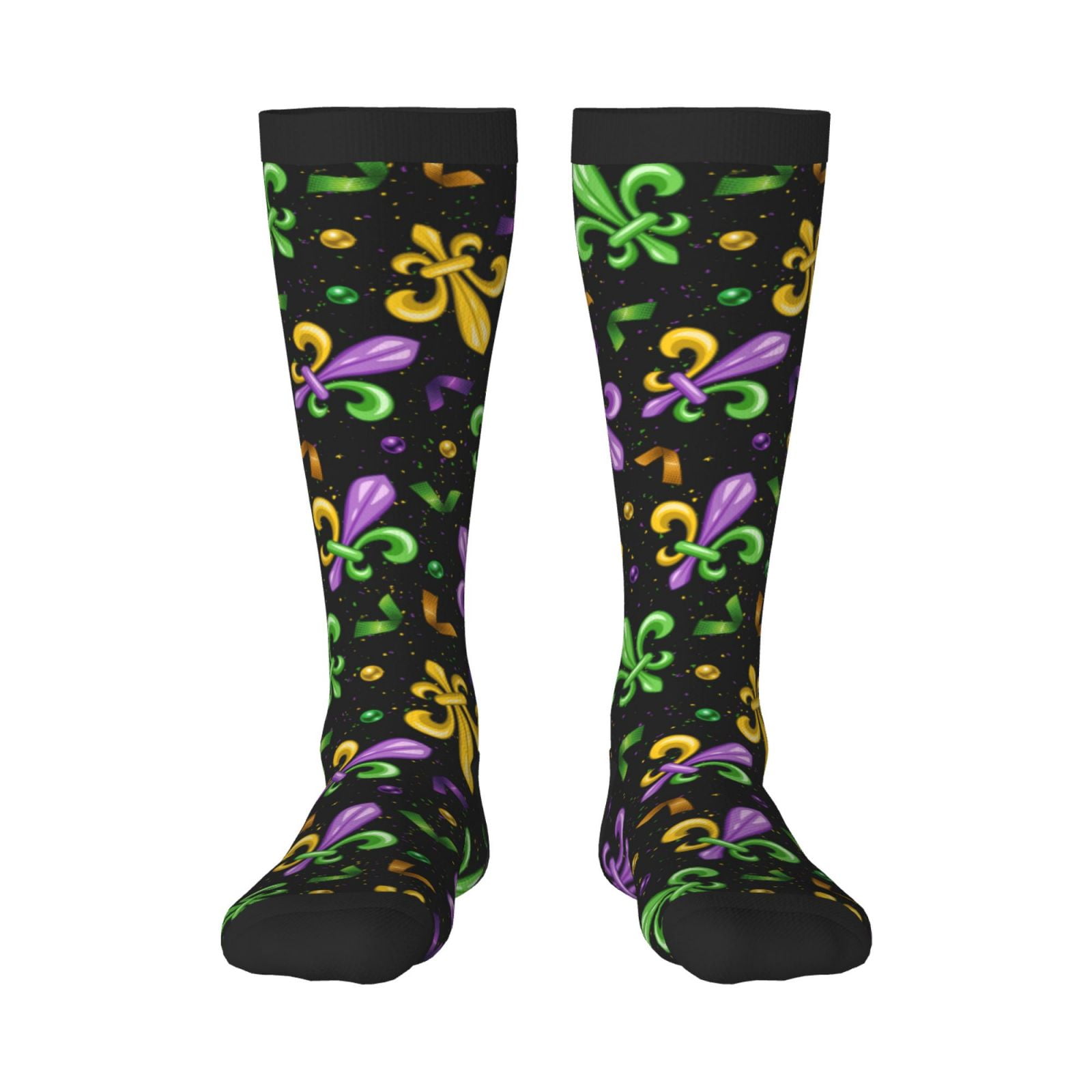 Fotbe Mardi Gras Carnival4 Calcetas Divertidas Estampadas para Hombre y ...