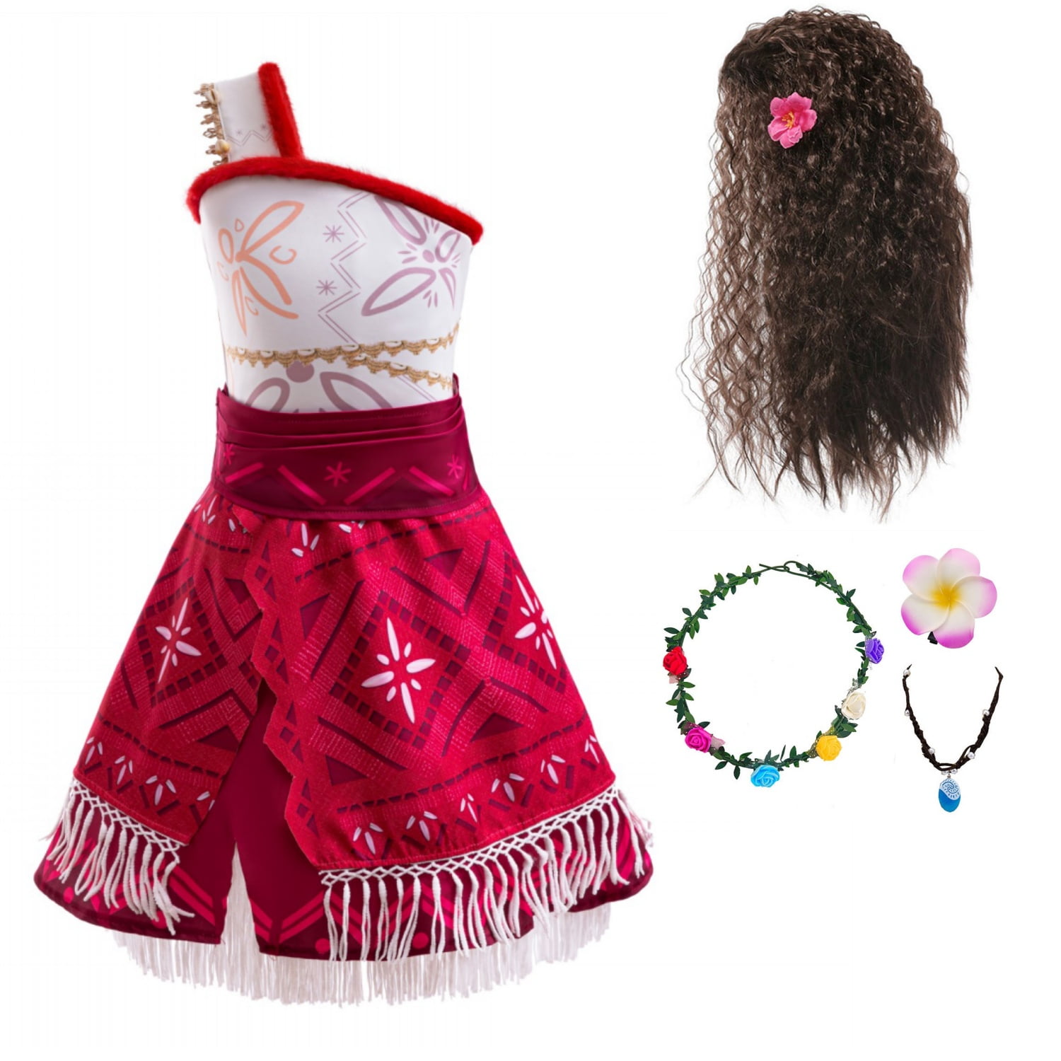 Click here for Hawee Moana Dress Costume For Girls Adventure Outf... prices