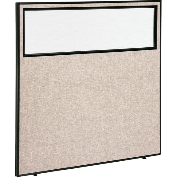 48-1/4"W x 60"H Freestanding Office Partition Panel with Partial Window ...