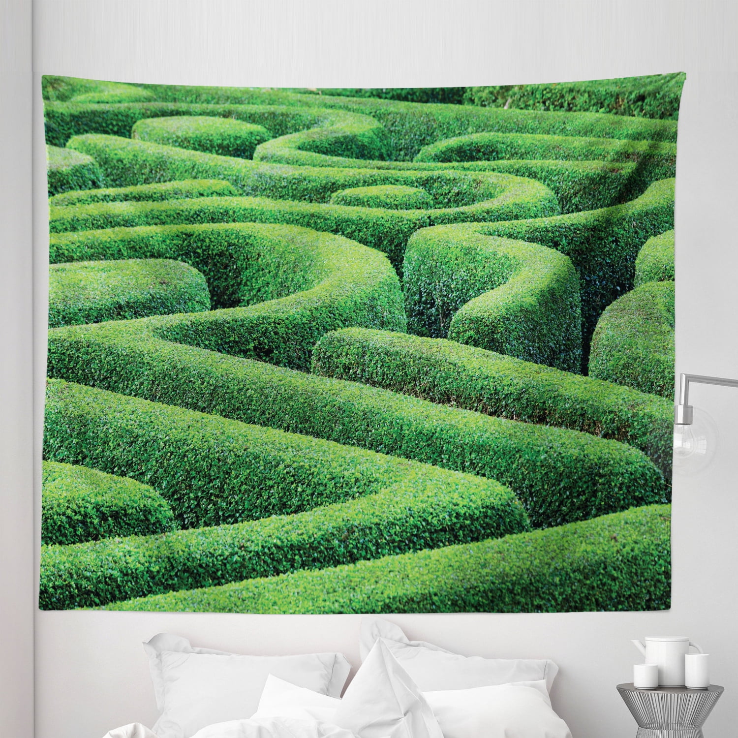 Garden Tapestry, Green Plant Maze Growth Ecology and Nature Theme ...