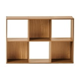 Mainstays 6 Cube Storage Organizer, Warm Walnut - Walmart.com