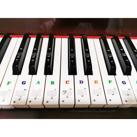 TOOAD 2 Pack Piano Keyboard Stickers for 88/61/54/49/37 Keys, Large ...