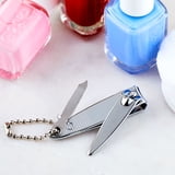 Equate Stainless Steel Curved Fingernail Clipper with File Chain for ...
