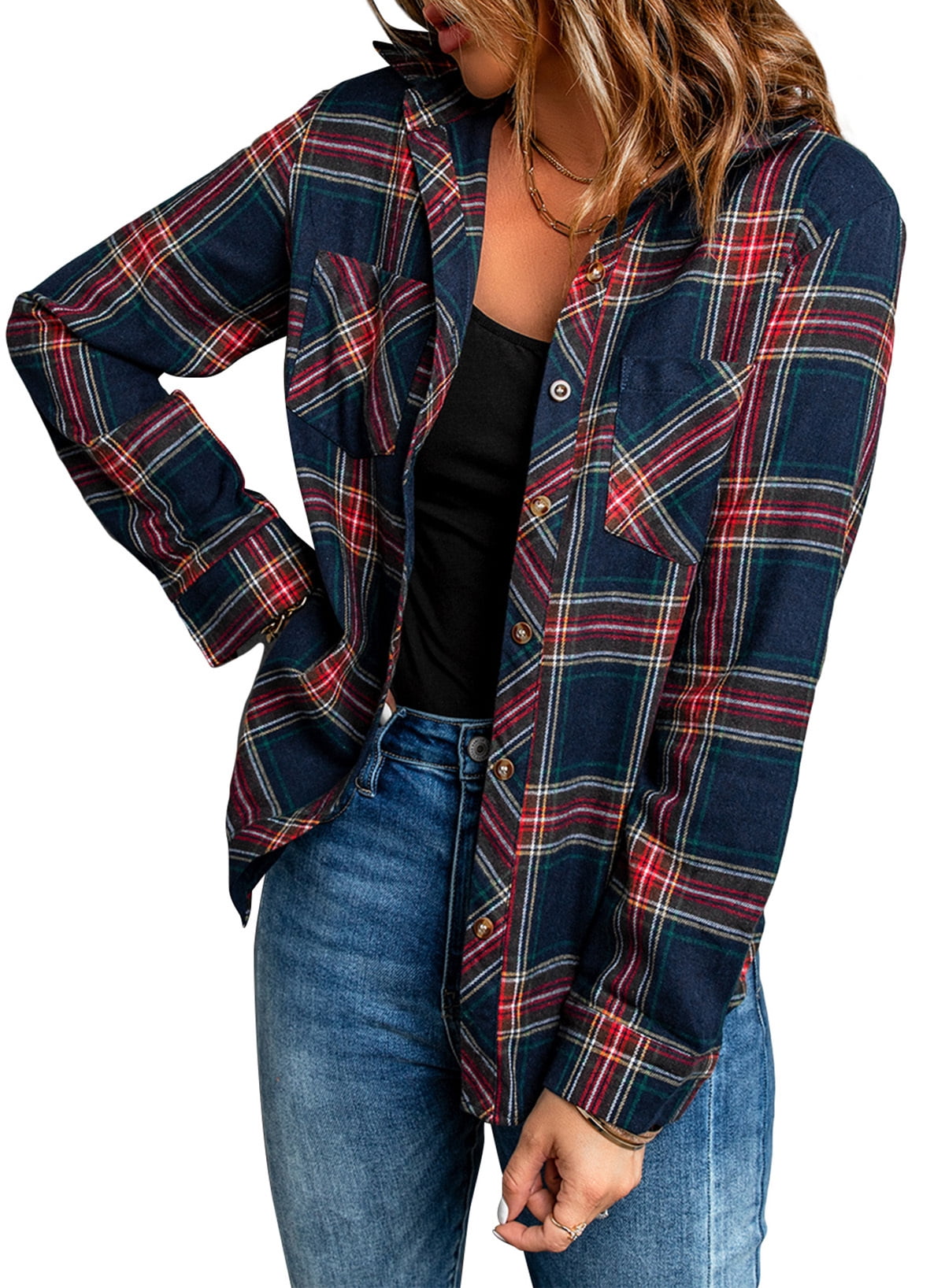 Women's Plaid Button Down Shirt at Beverly Marone blog