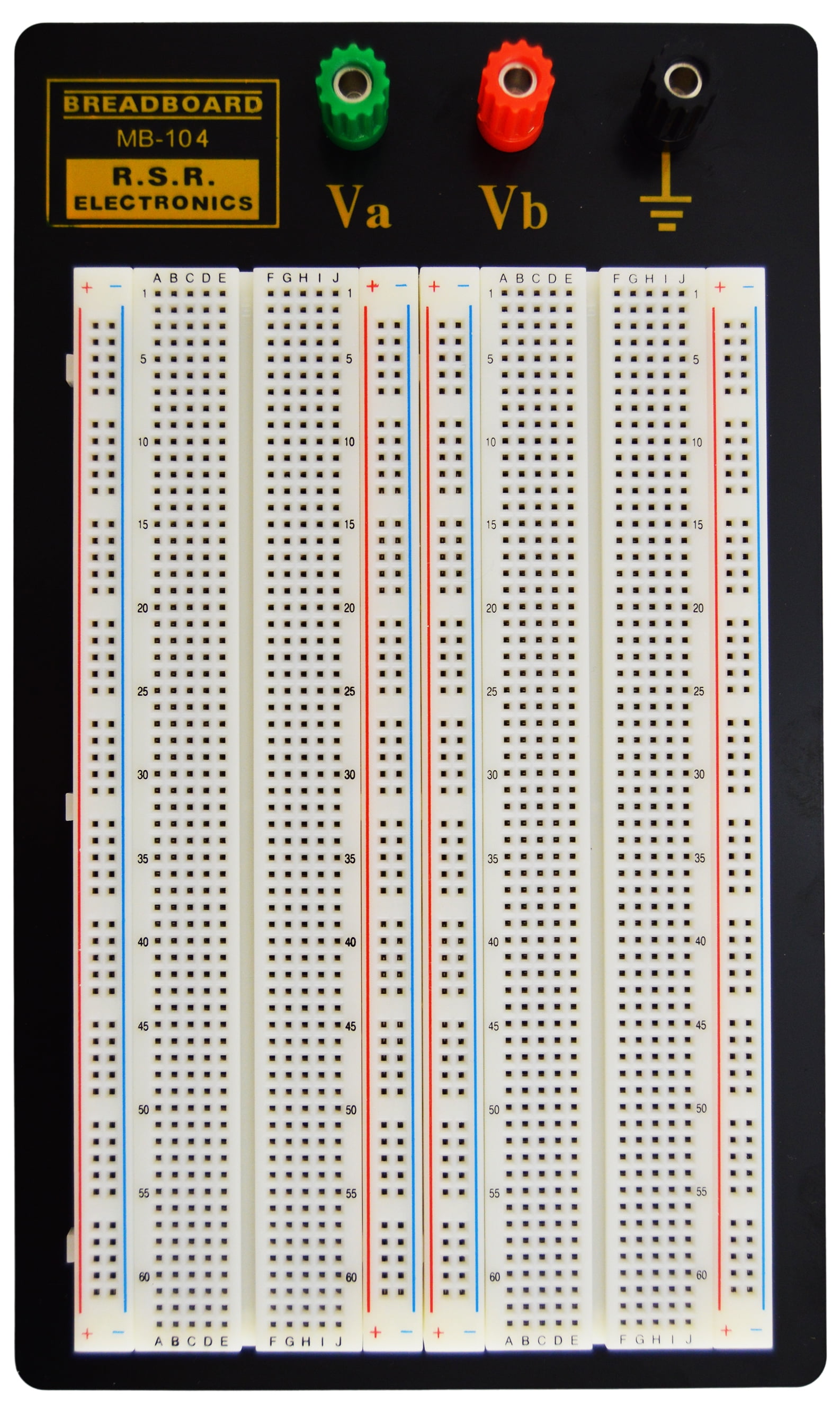 Solderless Breadboard, 1,660 Contact Points and 3 Binding Posts, 8.7" x ...
