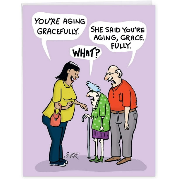 Aging Gracefully - Birthday from All of Us Card with Envelope ...