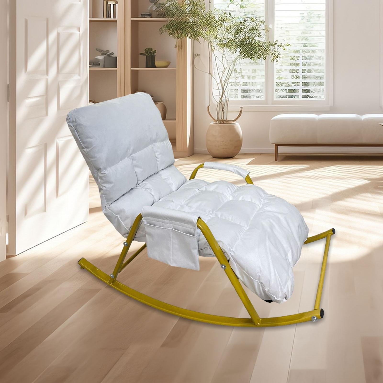 Mecedora Con Respaldo Tapizado, Silla Planeadora Para Patio, Balcón ...
