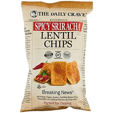 The Daily Crave Plant-Based Gluten Free Spicy Sriracha Lentil Chips, 4. ...