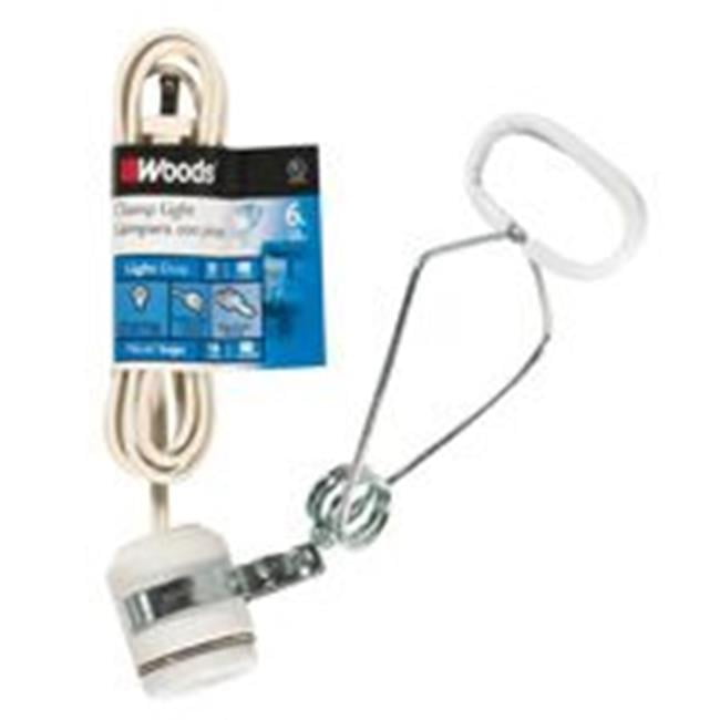 Coleman Cable 328 9 x 6 Ft. Porcelain Socket Clamp - White- - Walmart.com