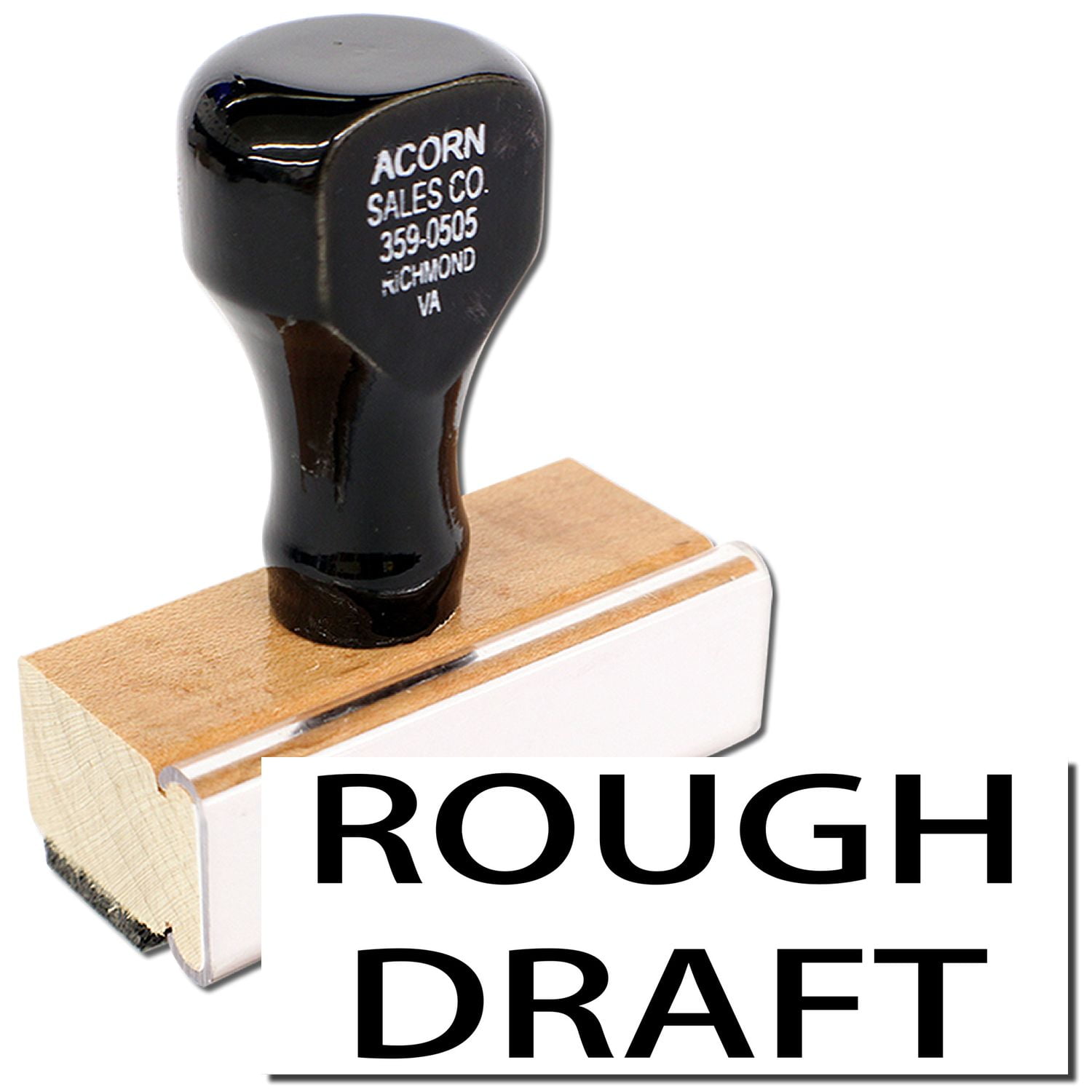 Large Rough Draft Rubber Stamp, Wooden Handle Rubber Stamp, Laser ...