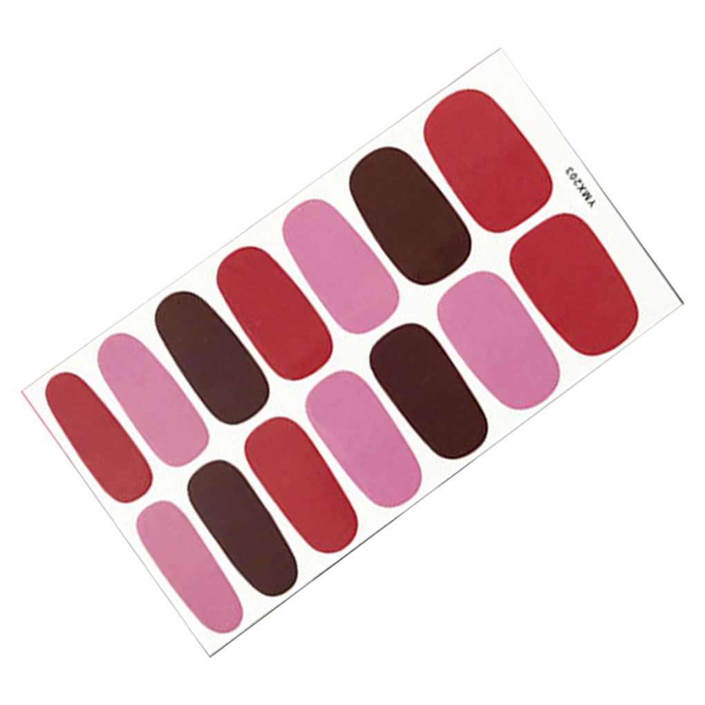 Linyer Nail Art Stickers Fingernail Decal with Strap Glue Polish Strip ...