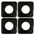 "Generic 4 Pk Heavy Duty Black Square 7.5"" Gas Burner Drip Pan Bib ...