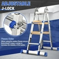 HBTower Ladder, A Frame 3 Step Extension Ladder, 11 Ft Multi Position ...