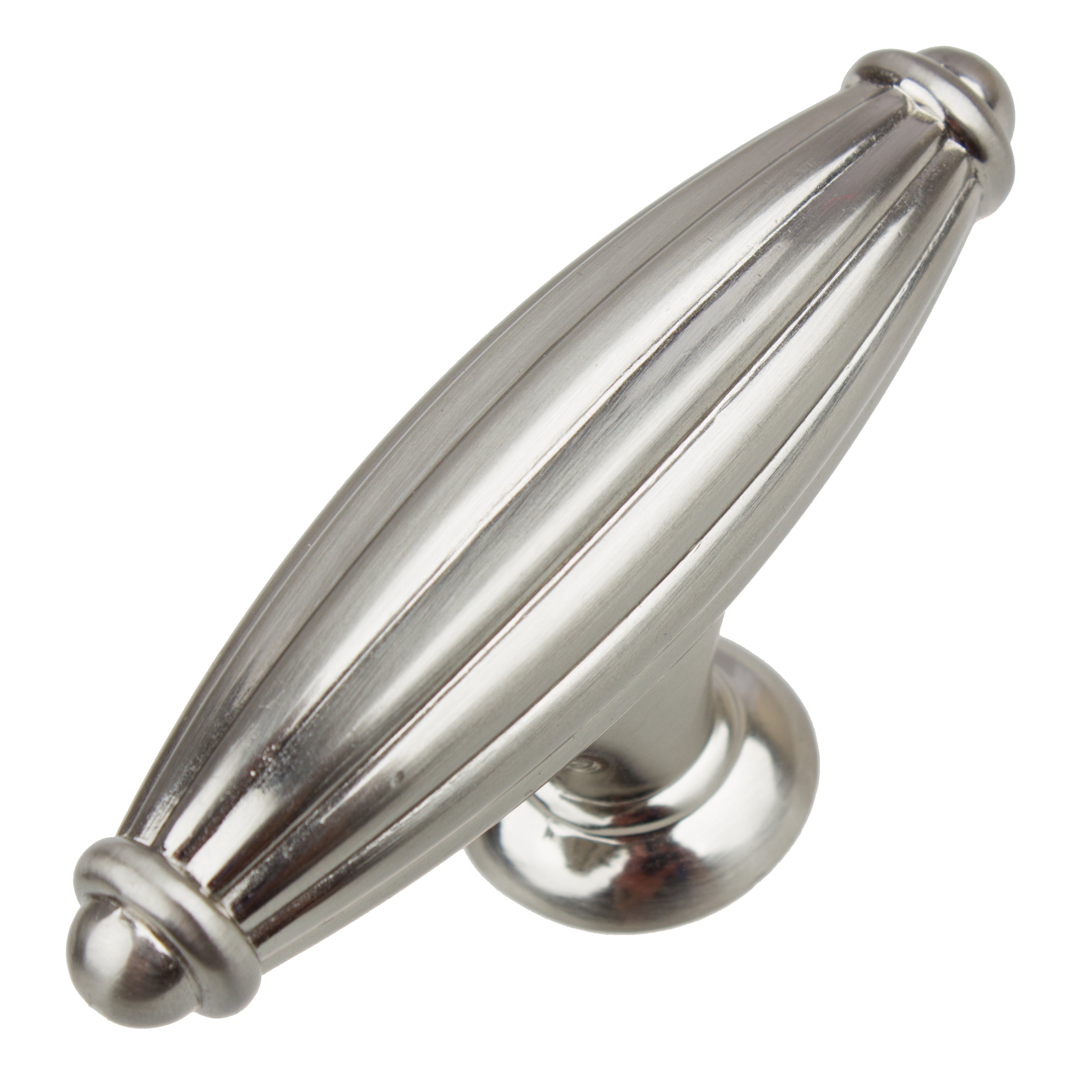 GlideRite 2-1/2 in. Fluted Cabinet Knob, Satin Nickel, Pack of 25 ...