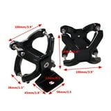 Adjustable LED Work Light Bracket for 2-3 Inch Tube Bumper Bar Roll and ...