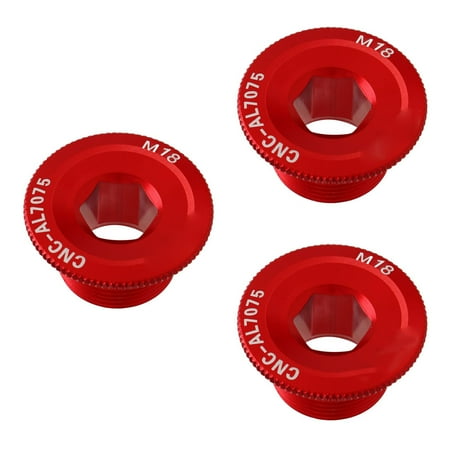 Bike Crank Screw,3pcs Bike Crank Screw Aluminium Alloy Crank Cover M18 ...