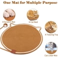 2-Pack Cat Scratching Mats, Natural Cotton Rope Scratch Pad with Ear ...