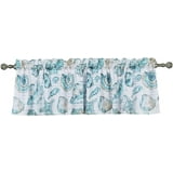 Global Trends Coastal Seashell Rod Pocket Style Window Valance, 84 W x ...