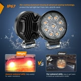 Nilight Led Light Bar 2PCS 4.5" 27W Amber LED Light Pods Round Spot ...