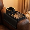 Heavyweight 2-Pack Anti-Spill Sofa Armrest Trays - Silicone Cup Holder ...