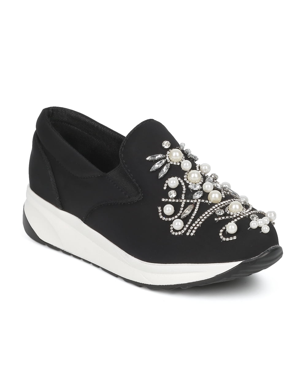 New Women DbDk Juliette-3 Bejeweled Slip On Jogging Sneaker - Walmart.com