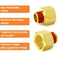 BDKWID-2PCS Brass Pipe Fitting, Reducer Adapter, 1/2" Female x 1/4 ...