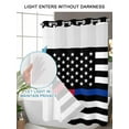 No Hook Shower Curtains with Snap-in Liner Set, Thin Red Blue White ...
