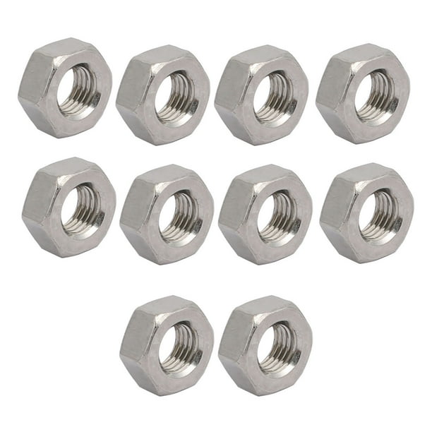 10pcs M6 X 0 75mm Pitch Metric Fine Thread 304 Stainless Steel Hex Nuts 10pcs-m6-x-0-75mm-pitch-metric-fine-thread-304-stainless-steel-hex-nuts