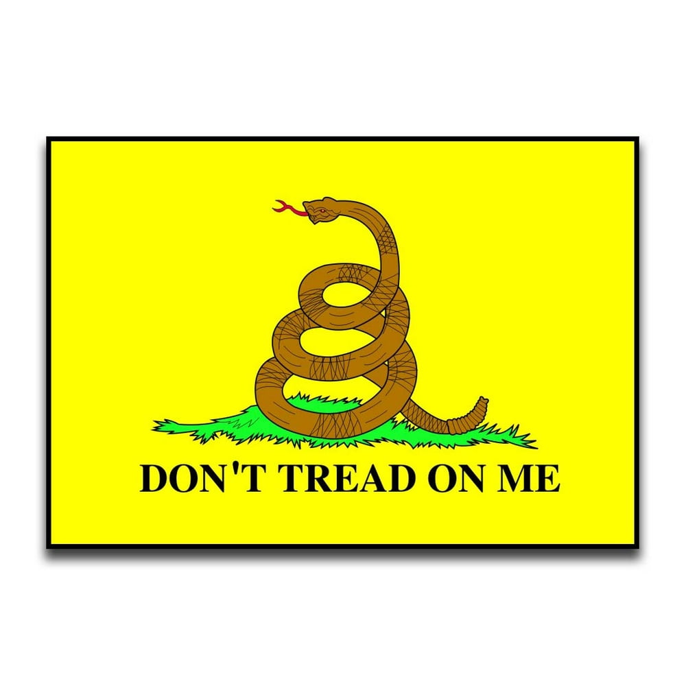 3.8 Inch Don't Tread on Me Gadsden Flag Sticker Decal - Walmart.com ...