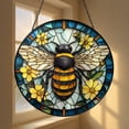 Bee and Flower Scene Suncatcher – Nature Inspired Window Decor ...