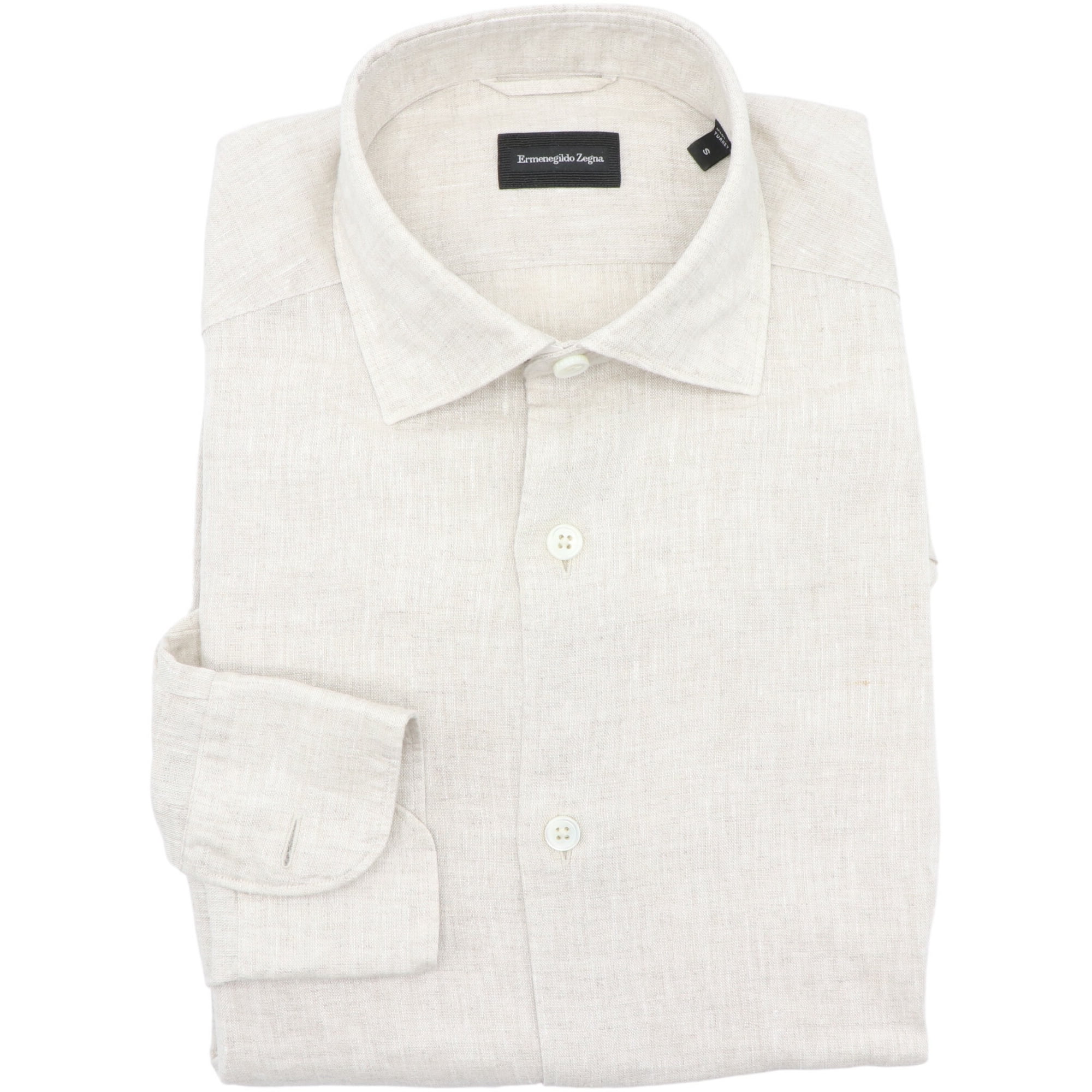 Click here for Zegna Mens Medium Brown Solid Couture Cotton Dress... prices