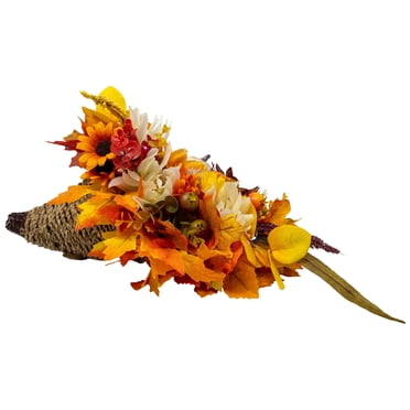 Collections Etc. Color-Changing Cornucopia, Light-Up Fall Decorations ...