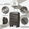 Melalenia 5 Piece Luggage Set PP Hardside Spinner Luggage - (Expandable ...