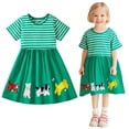 AJZIOJIRO Toddler Kids Girls Summer Stripes Dress Baby Party Cartoon ...