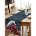 Burlap Table Runner 36 Inches Long, Cartoon Red Trains Watercolor ...