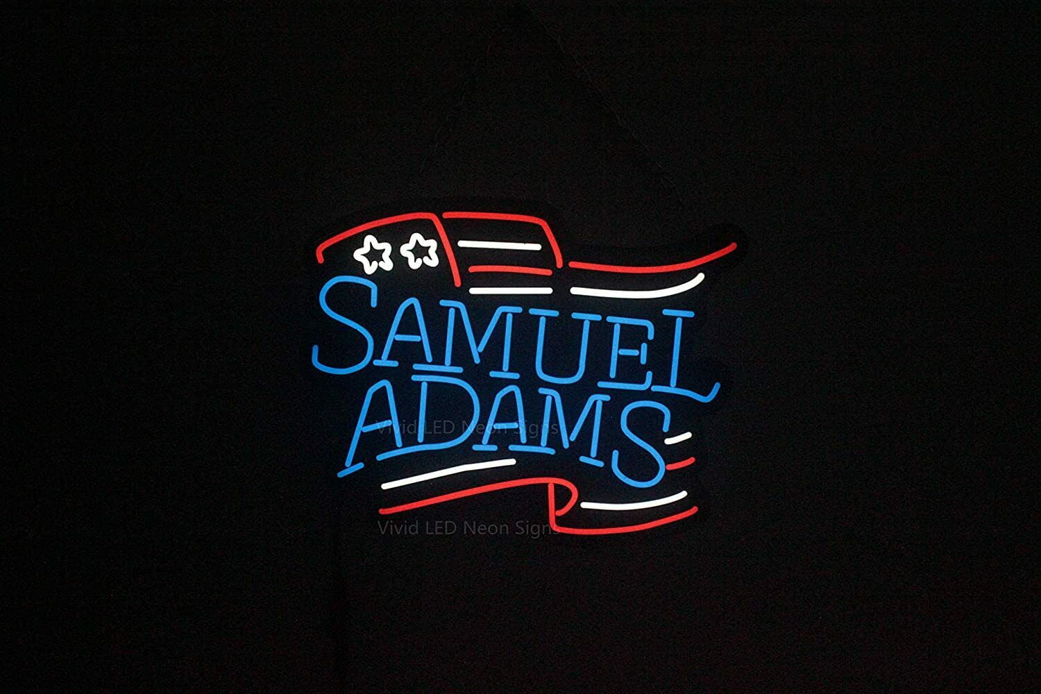 Queen Sense 10" Samuel Adams Vivid LED Neon Sign Light Lamp Durable ...