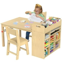 GDLF Kids Art and Craft Drawing Coloring Table Set with Chairs, Large ...