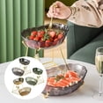 2 Tiers Fruit Dessert Snacks Tray Multi Layer Serving Plate Stackable ...