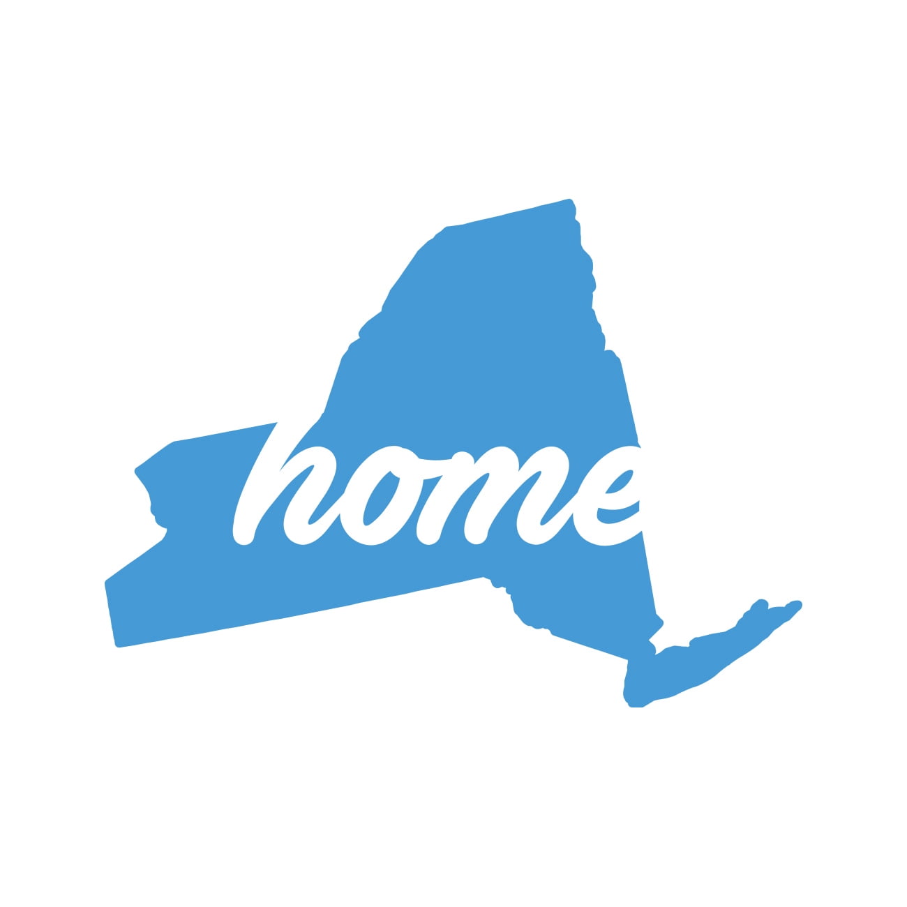 New York Home Sticker Decal Die Cut - Self Adhesive Vinyl - Weatherproof - Made in USA - Many ...